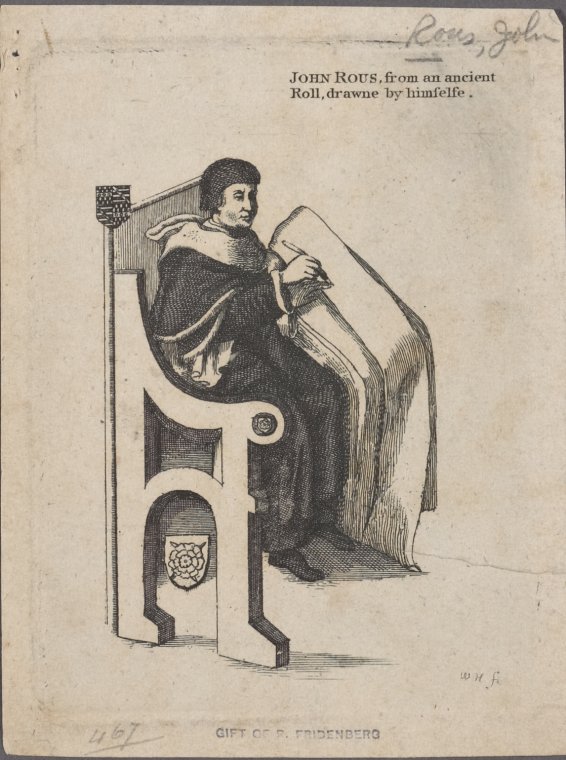 JOHN ROUS – Author of The Rous Roll, Warwickshire Antiquarian, Chantry ...